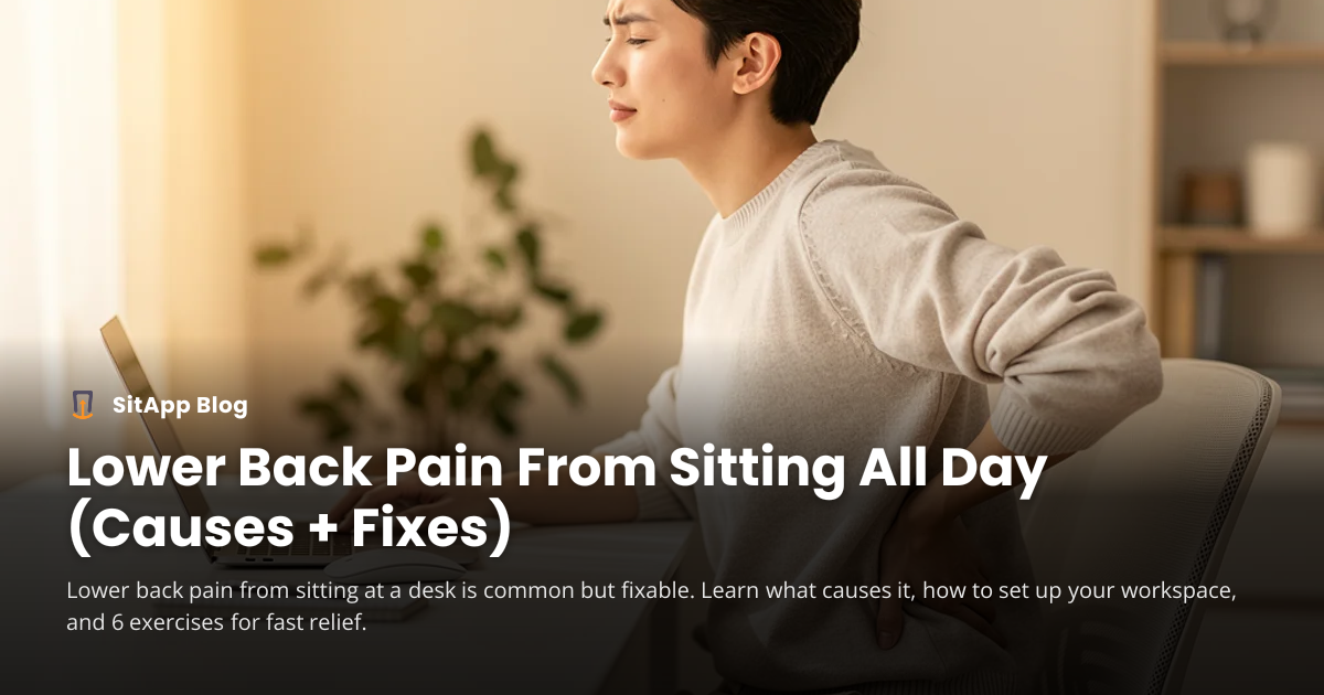 Lower Back Pain Sitting at Desk: Causes and Fixes